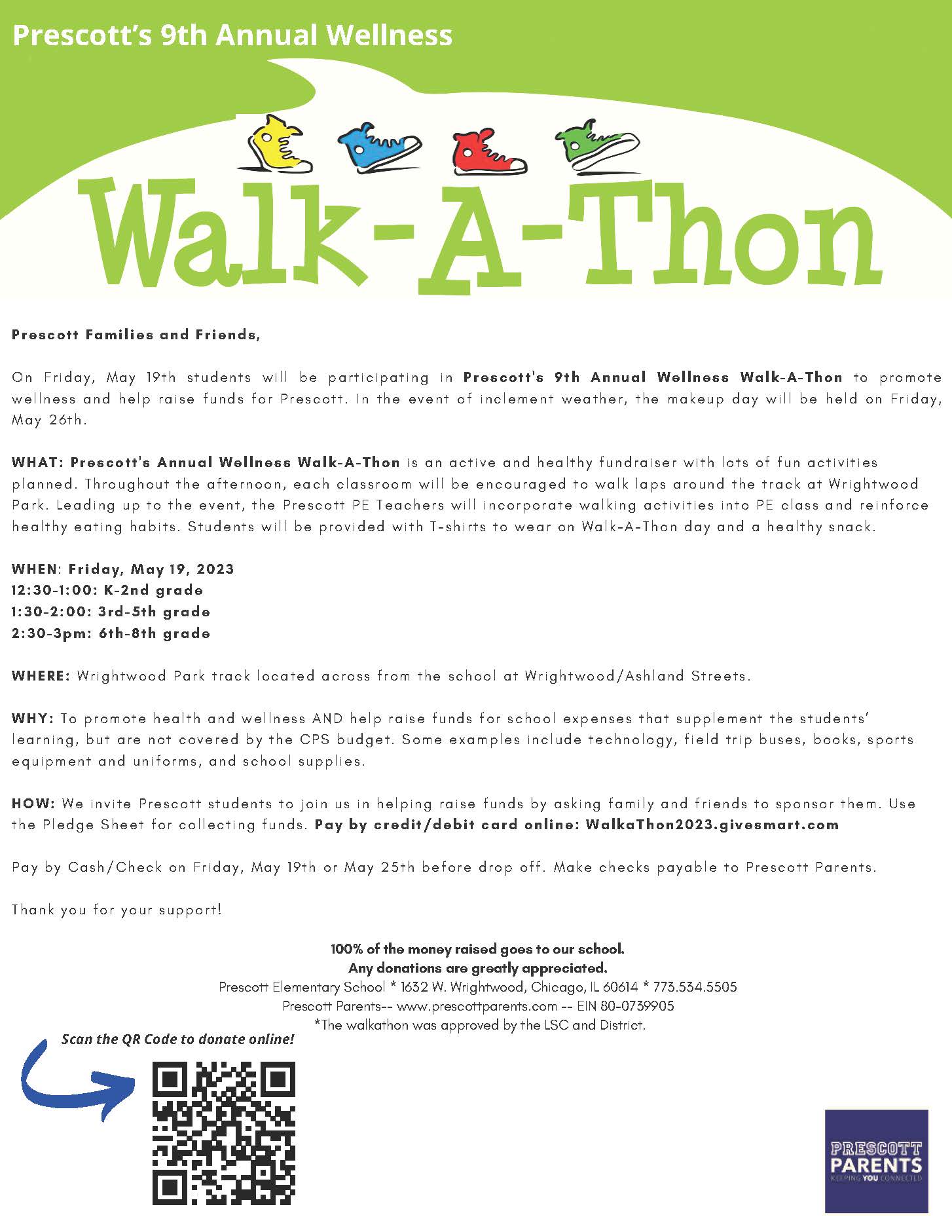 Prescott Walk-a-Thon tomorrow May 19! – Prescott Parents