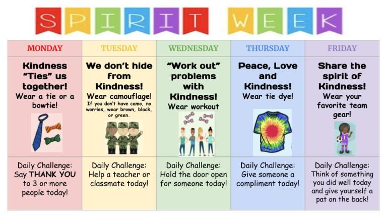 Kindness Spirit Week 2/10-2/14 – Prescott Parents